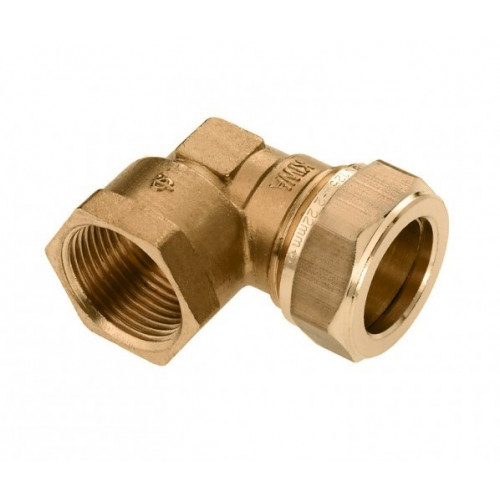 BONFIX KNEL KNIEKOPPELING MESSING 1/2"BINNENDRAAD X 15 MM